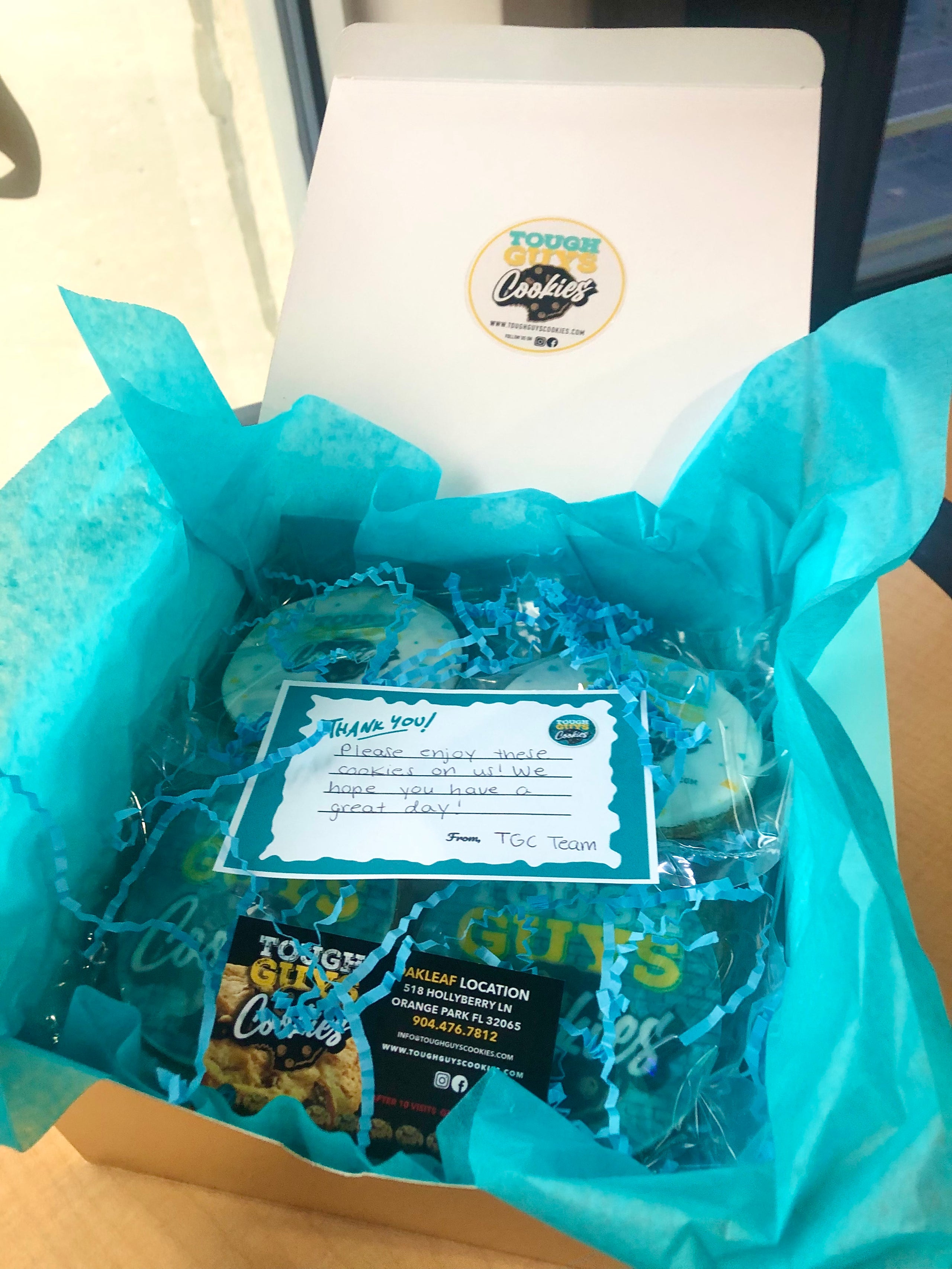 Gold Gift Box | Tough Guys Cookies & Sweets