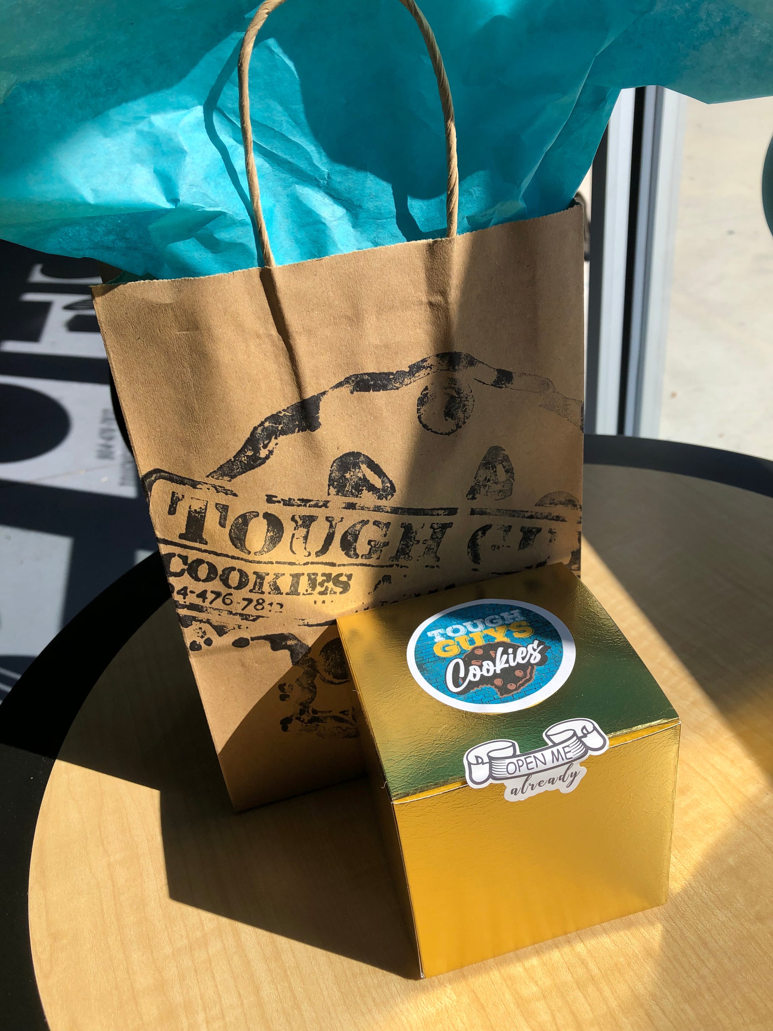Gold Gift Box Mini | Tough Guys Cookies & Sweets