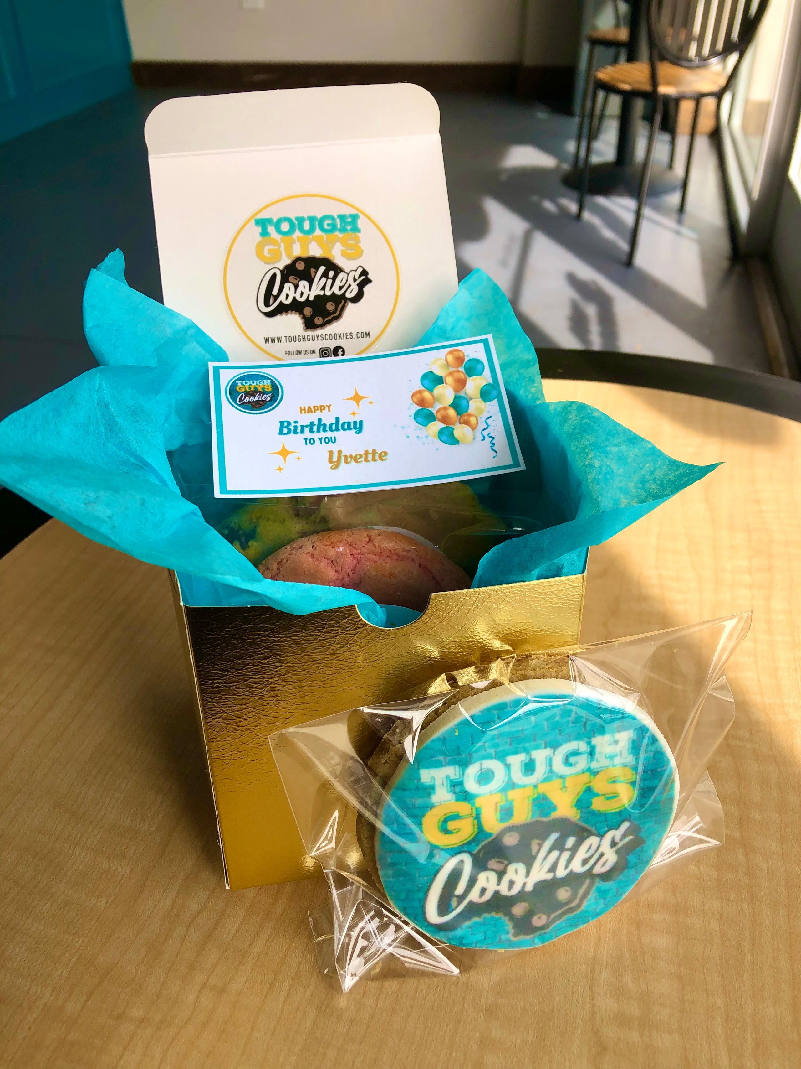 Gold Gift Box Mini | Tough Guys Cookies & Sweets